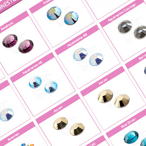 New Hot Fix Rhinestone Color Charts